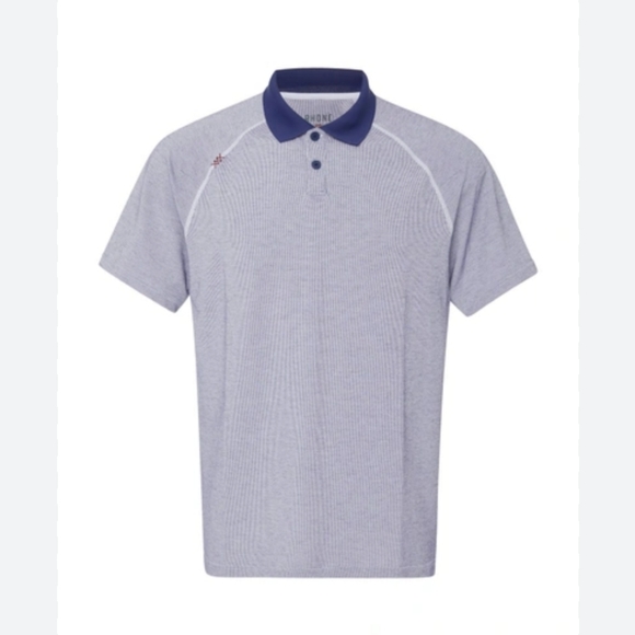 RHONE | Shirts | Rhone Lightweight Delta Polo Blue Gold Mens Size Large ...